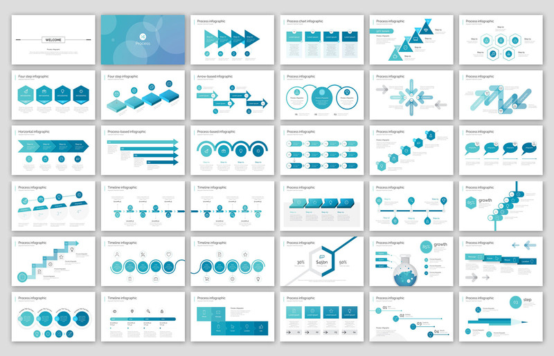 Process Infographic PowerPoint template - TemplateMonster