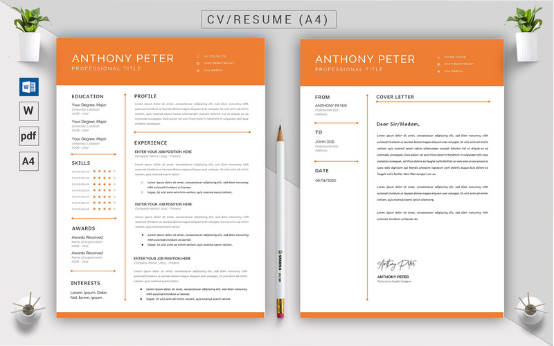 Anthony Peter - CV Resume Template #123179 - TemplateMonster