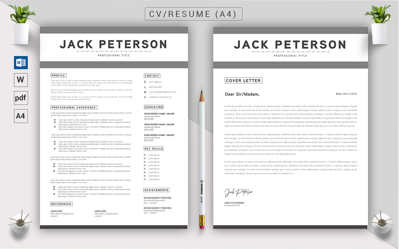 Jack Peterson - CV & Resume Template - TemplateMonster