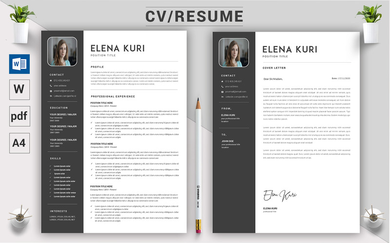Elena Kuri - CV Resume Template #126210 - TemplateMonster