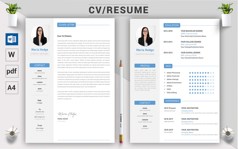 Maria Hedge – CV Resume Template #146023 - TemplateMonster