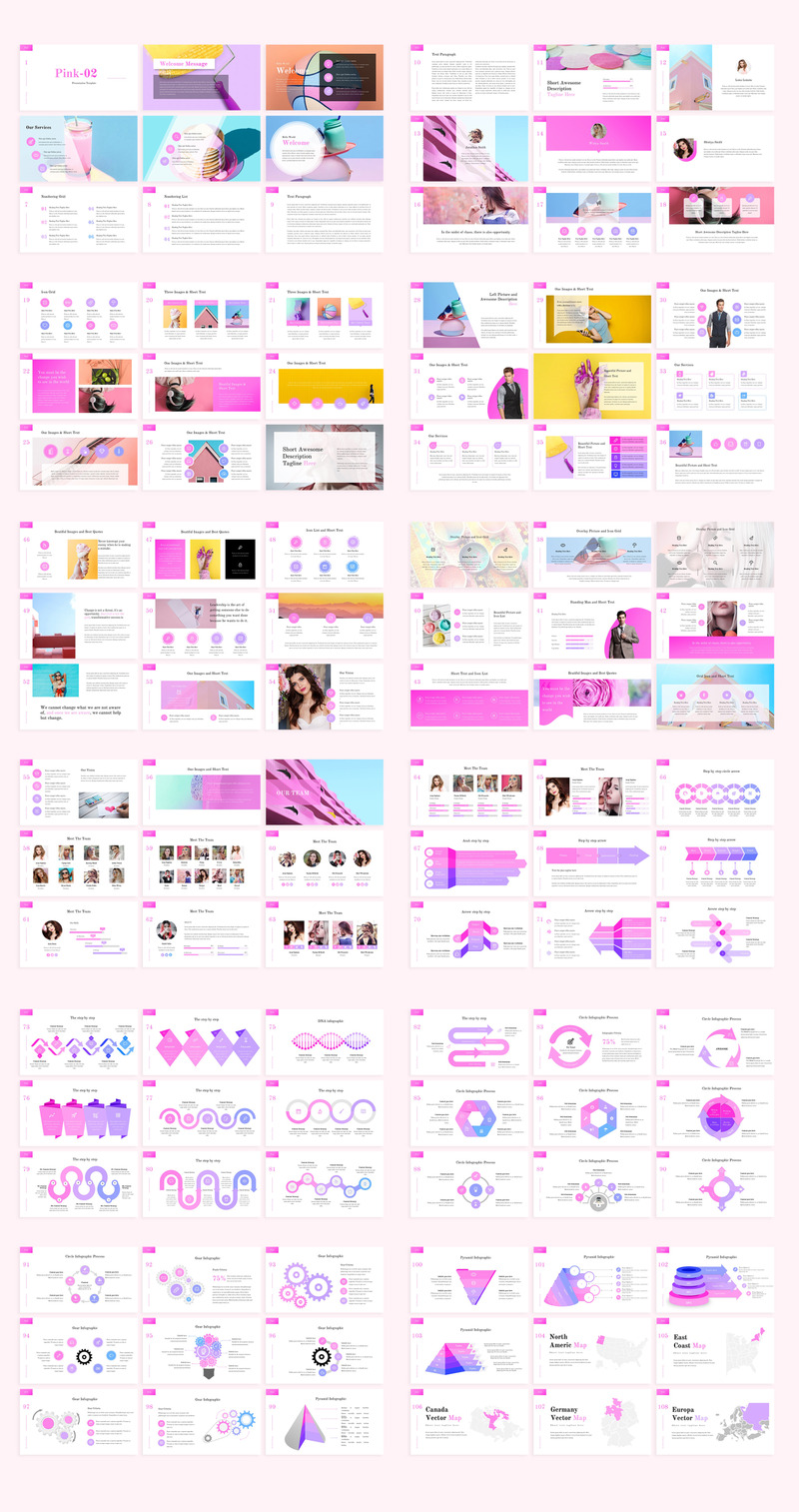 Pink-02 PowerPoint template #78268 - TemplateMonster