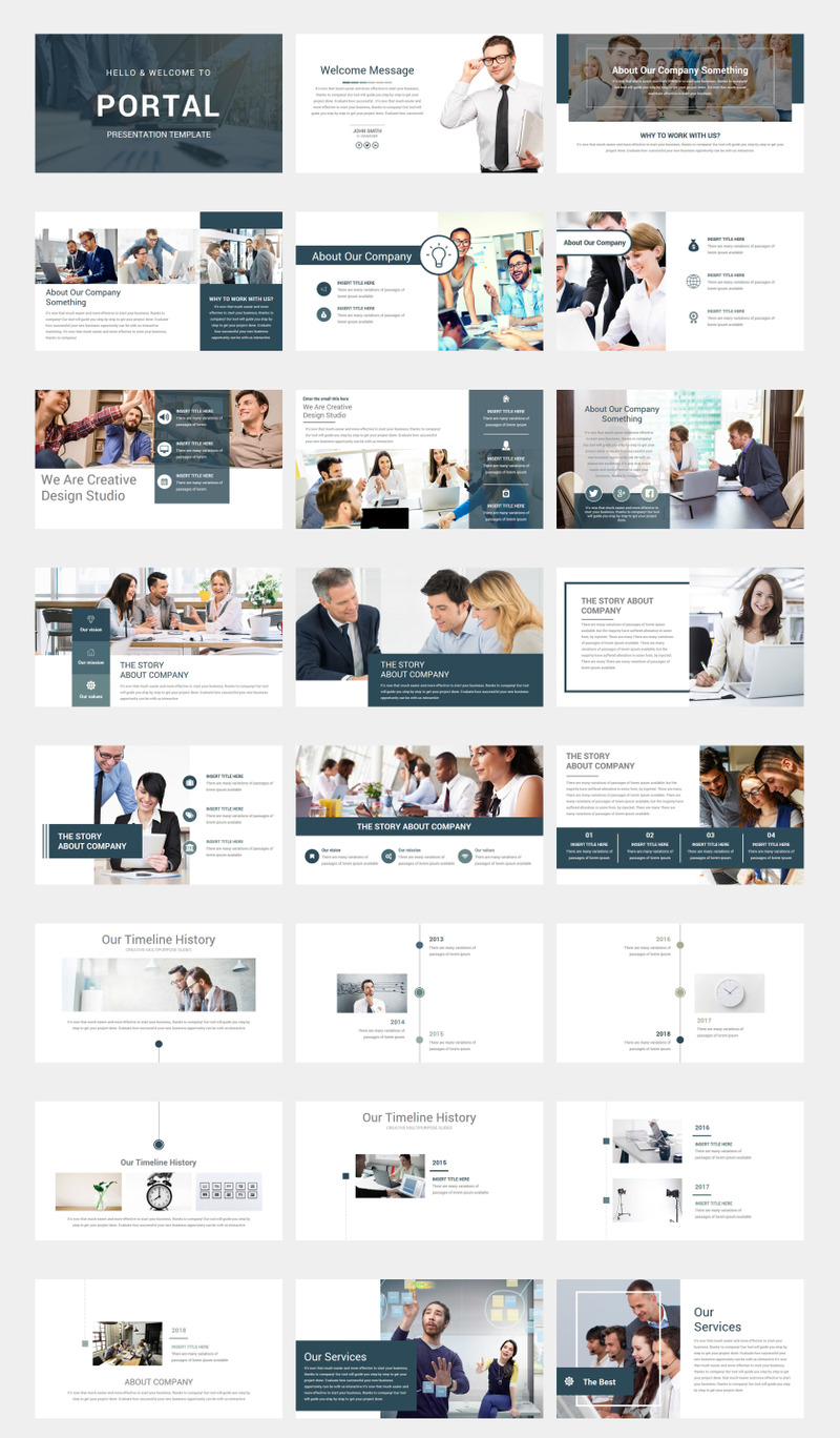 Portal Business PowerPoint template #71790 - TemplateMonster