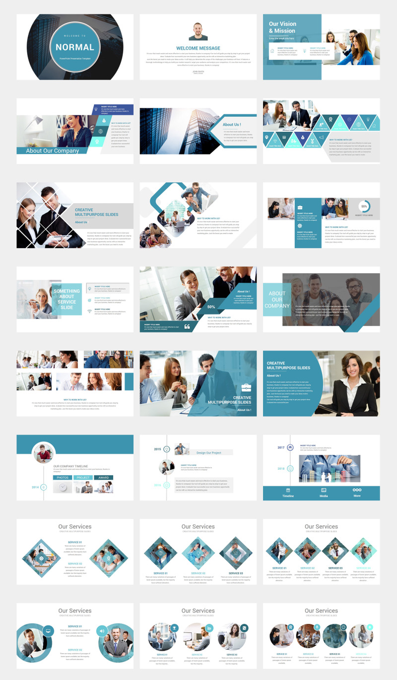 Normal Business PowerPoint template #71795 - TemplateMonster
