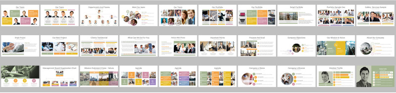 Multi Business Presentation PowerPoint template