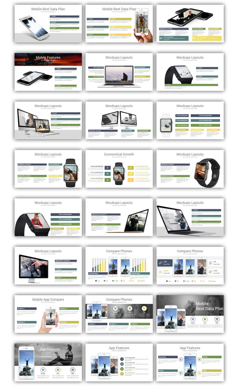 Mock-ups PowerPoint template #77027 - TemplateMonster
