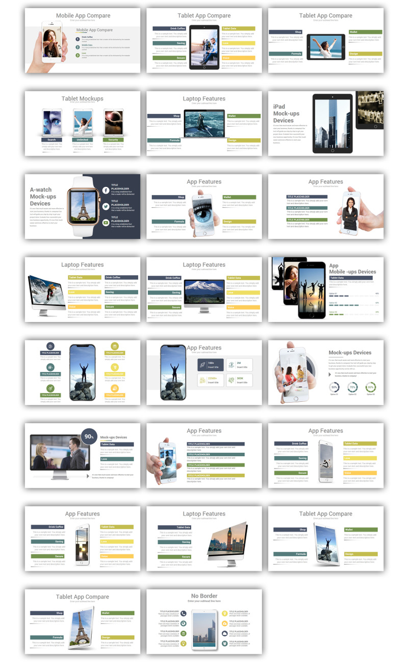 Mock-ups PowerPoint template #77027 - TemplateMonster