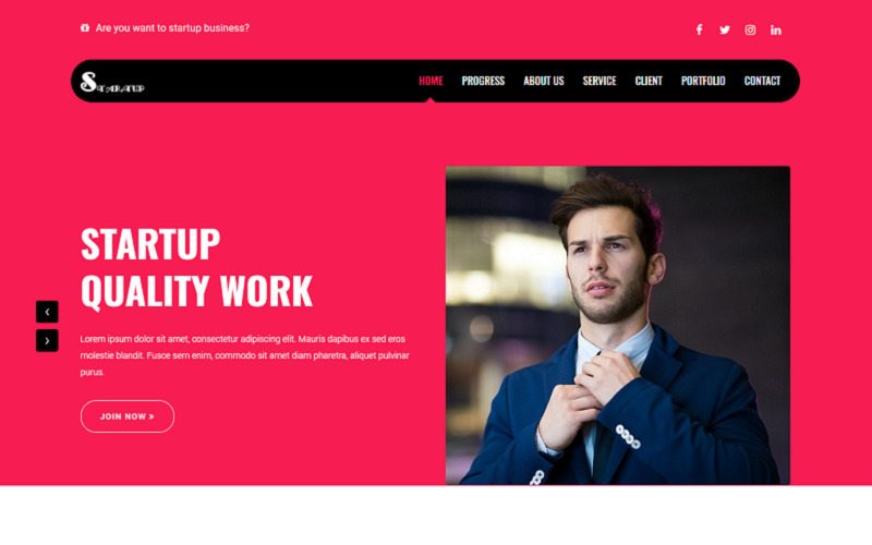 Startup - Business Landing Page Template - TemplateMonster