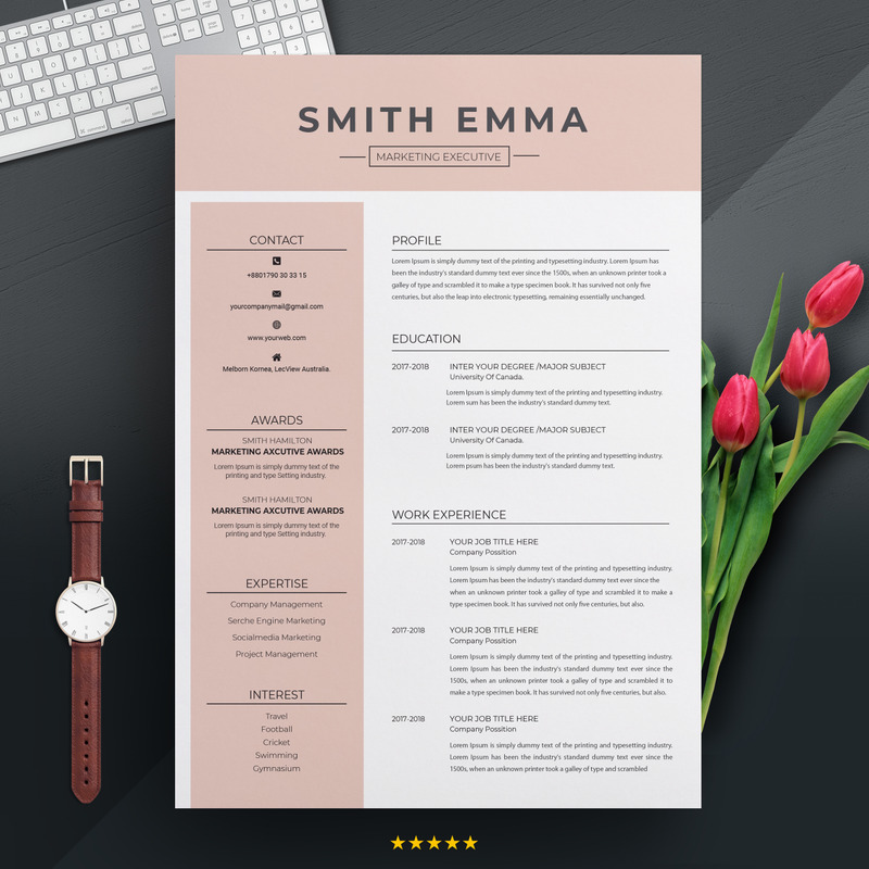 Smith Emma Resume Template #71441 - TemplateMonster