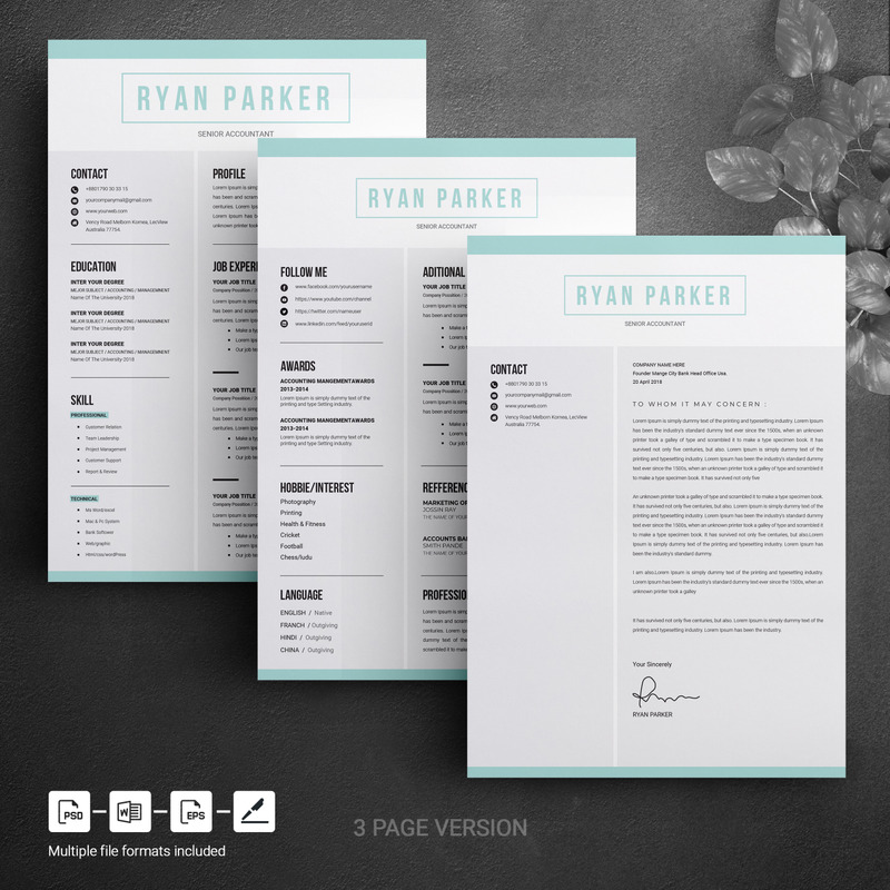 Ryan Parker Professional Resume Template - TemplateMonster