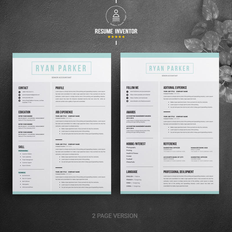 Ryan Parker Professional Resume Template - TemplateMonster