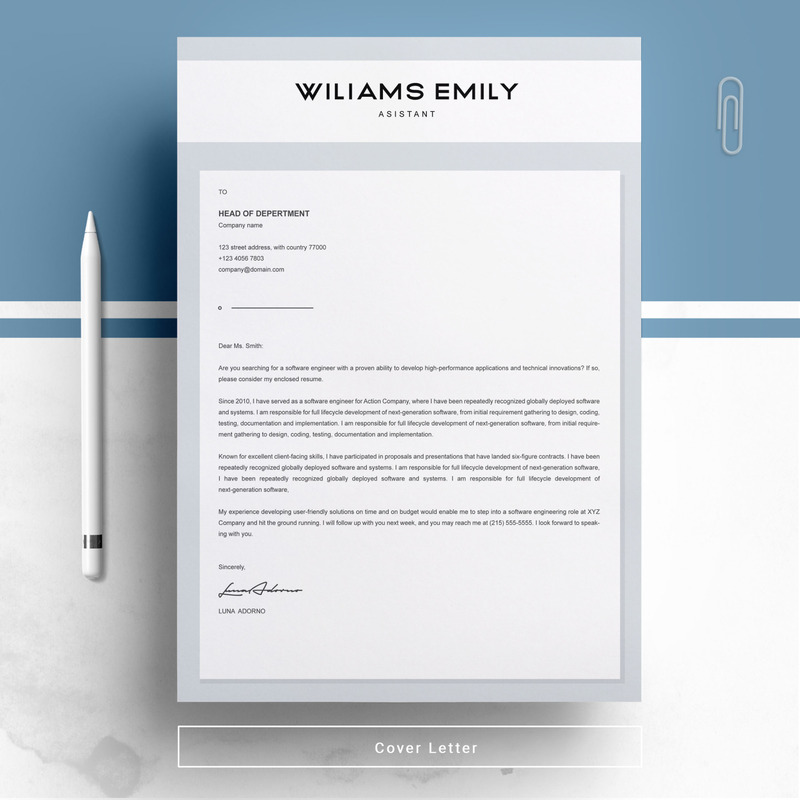 Professional Clean Resume Template #73580 - TemplateMonster