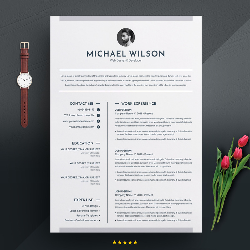 Michael Wilson Resume Template #73886 - TemplateMonster