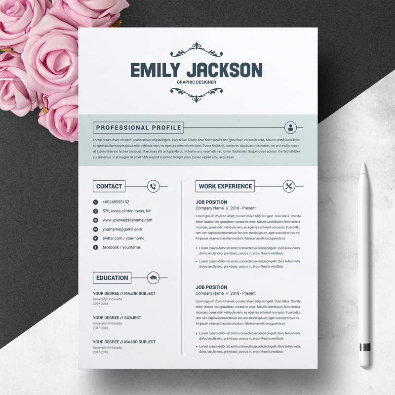 Emily Jackson Resume Template #74376 - TemplateMonster