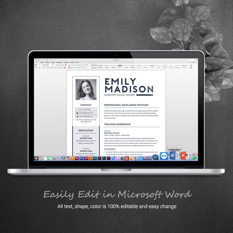 Emily Madison Resume Template #74367 - TemplateMonster