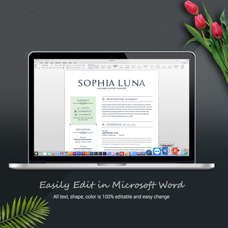 Sophia Luna Resume Template #74528 - TemplateMonster