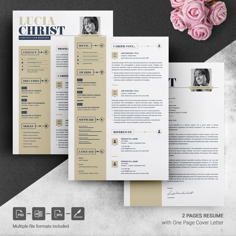 Lucia Resume Template #74561 - TemplateMonster