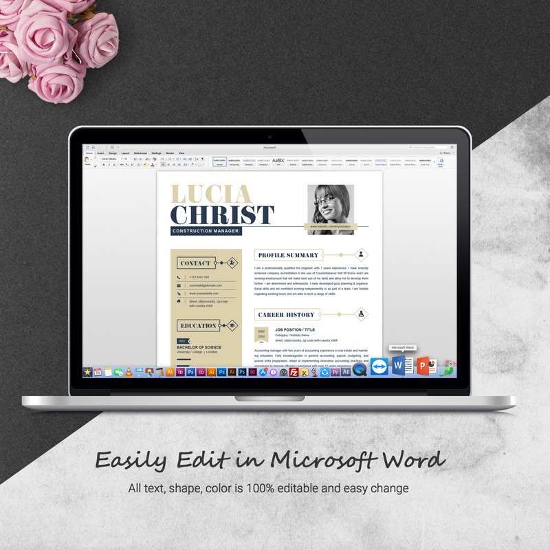 Lucia Resume Template #74561 - TemplateMonster