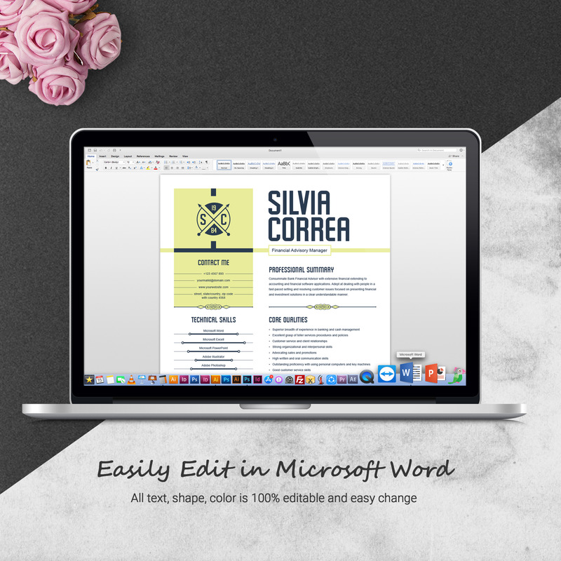 Silvia Correa Resume Template #74552 - TemplateMonster
