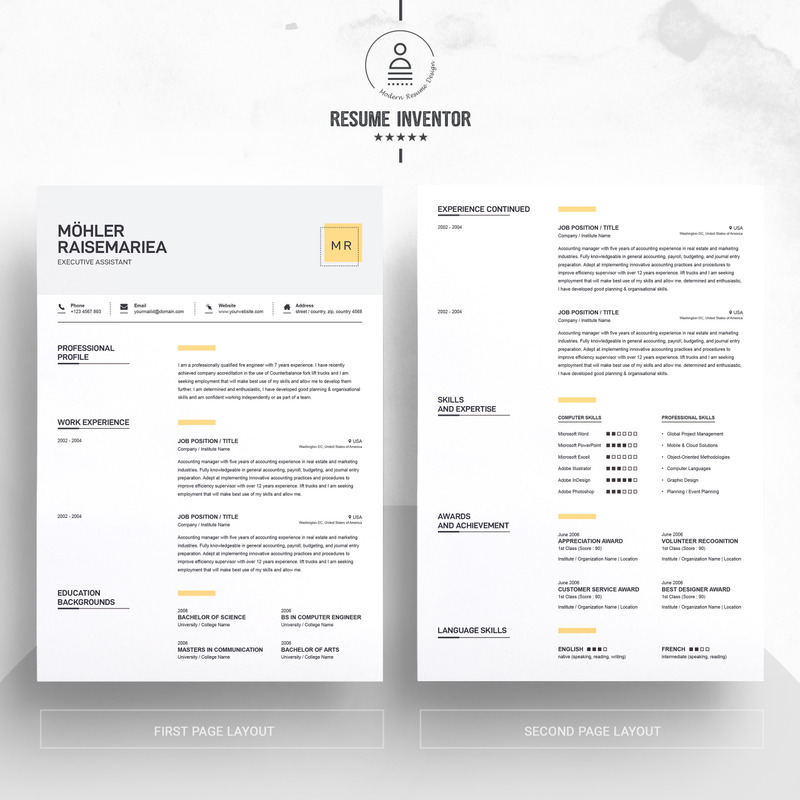 Clean & Creative Resume Template #74564 - TemplateMonster