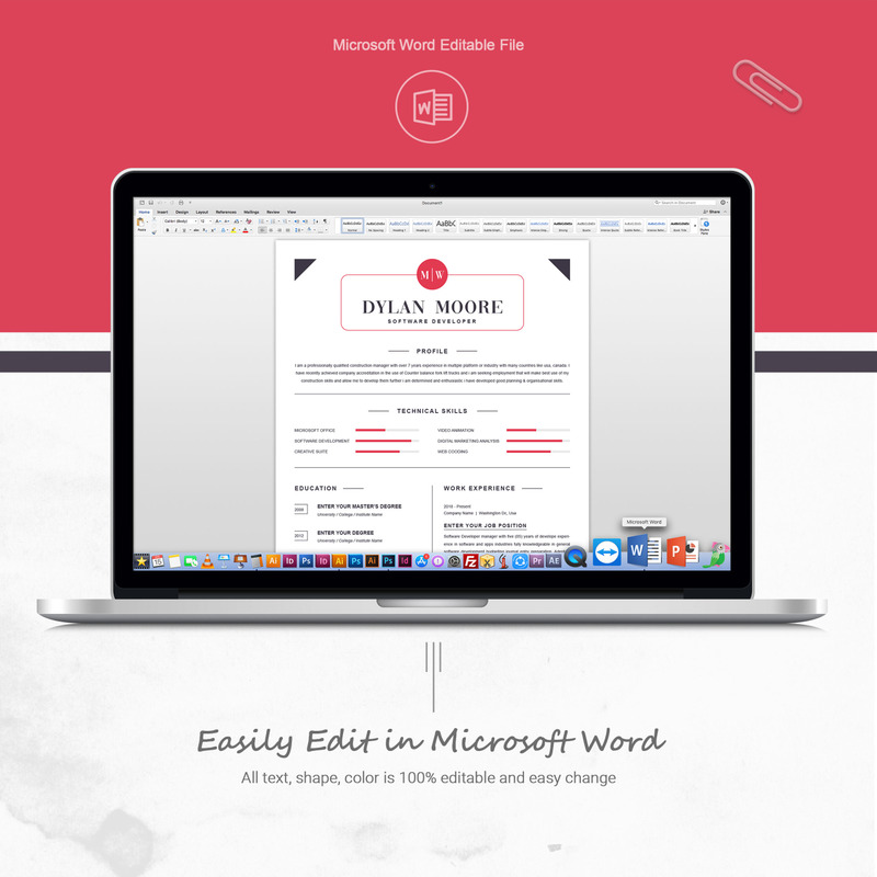 Dylan Moore Resume Template #78055 - TemplateMonster