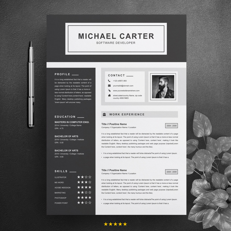 Michael Resume Template #79020 - TemplateMonster