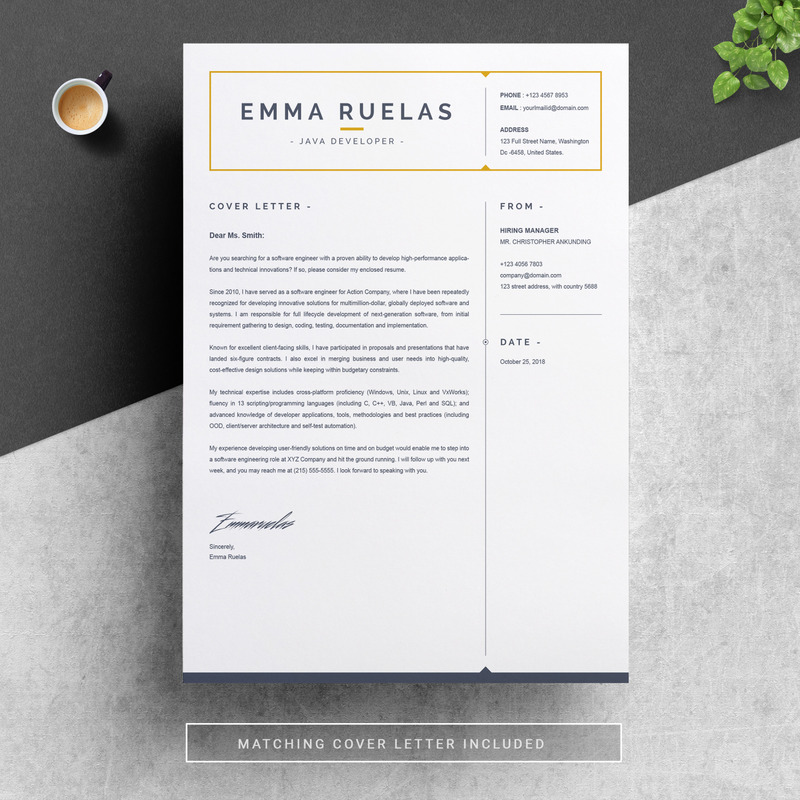 Emma Resume Template #79173 - TemplateMonster