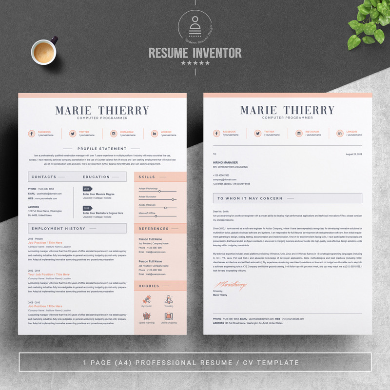 Marie Resume Template #79263 - TemplateMonster