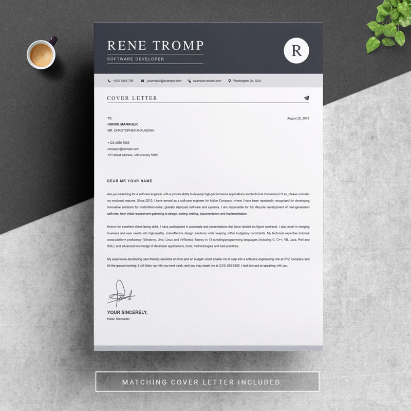 Rene Tromp Resume Template #84437 - TemplateMonster