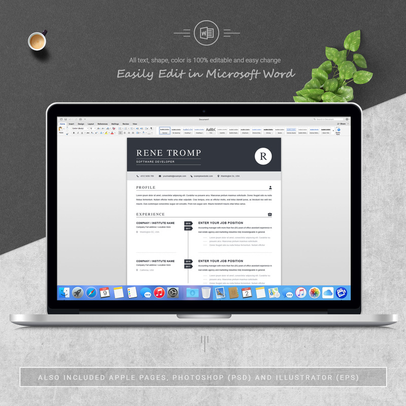 Rene Tromp Resume Template #84437 - TemplateMonster
