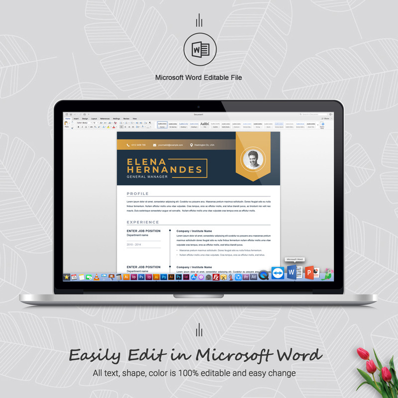 Elena Resume Template #84432 - TemplateMonster
