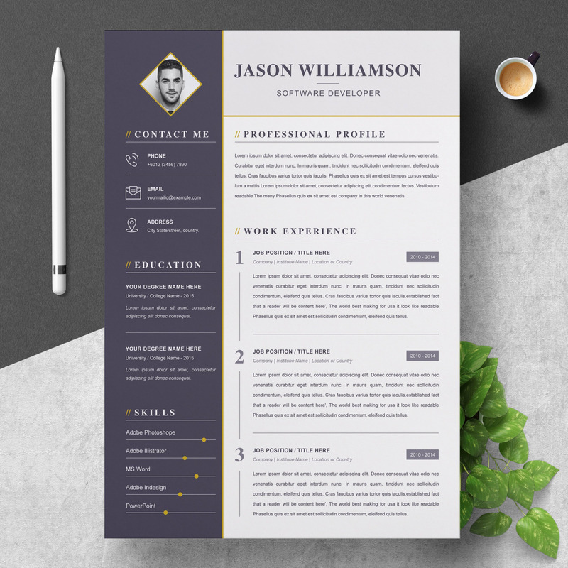 Jason Resume Template #90398 - TemplateMonster