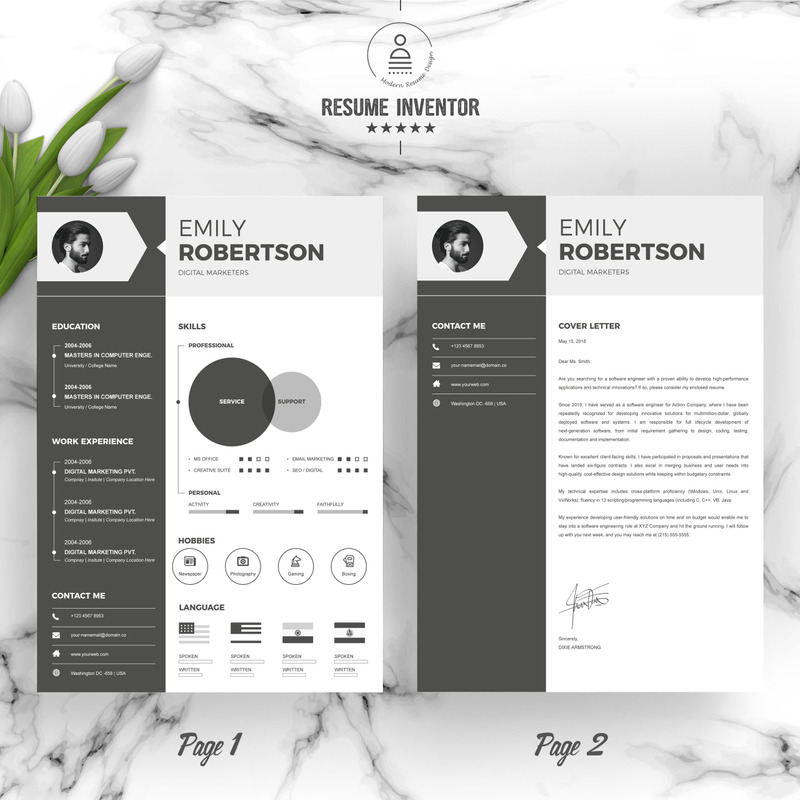 Emily Resume Template #92325 - TemplateMonster
