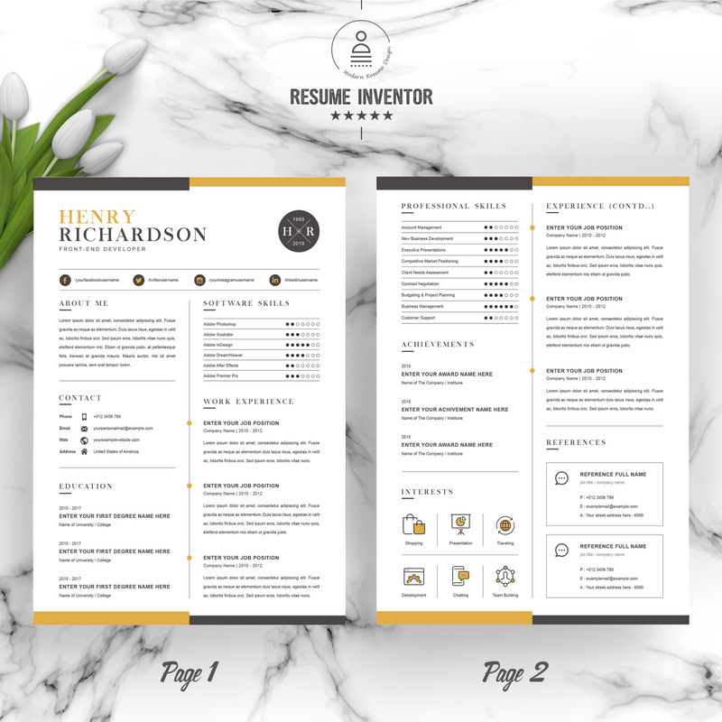 Henry Resume Template #94774 - TemplateMonster