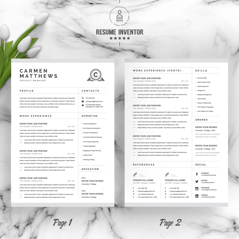 Carmen Resume Template #95619 - TemplateMonster