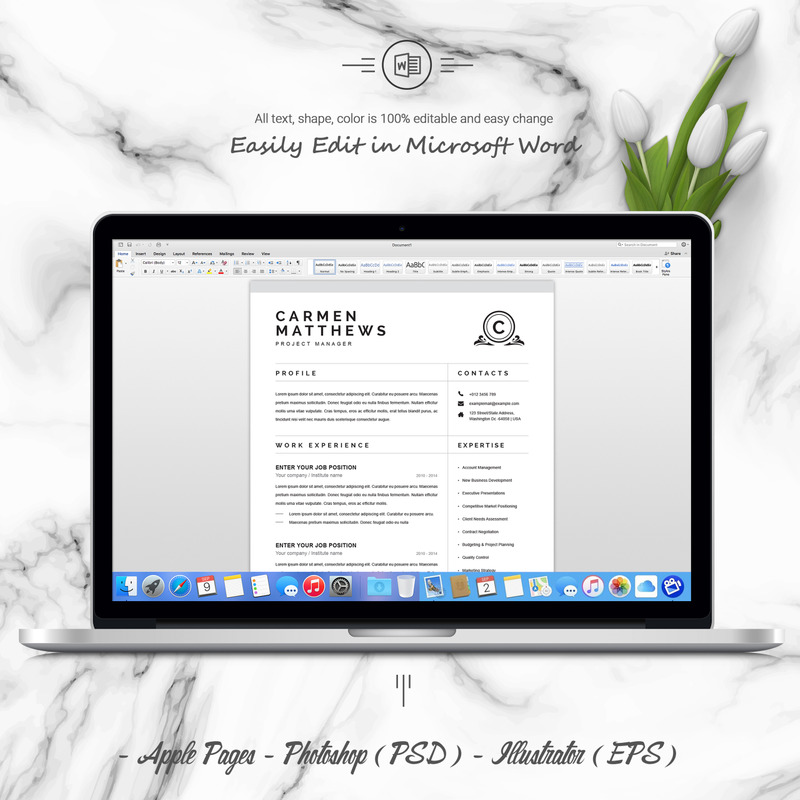 Carmen Resume Template #95619 - TemplateMonster