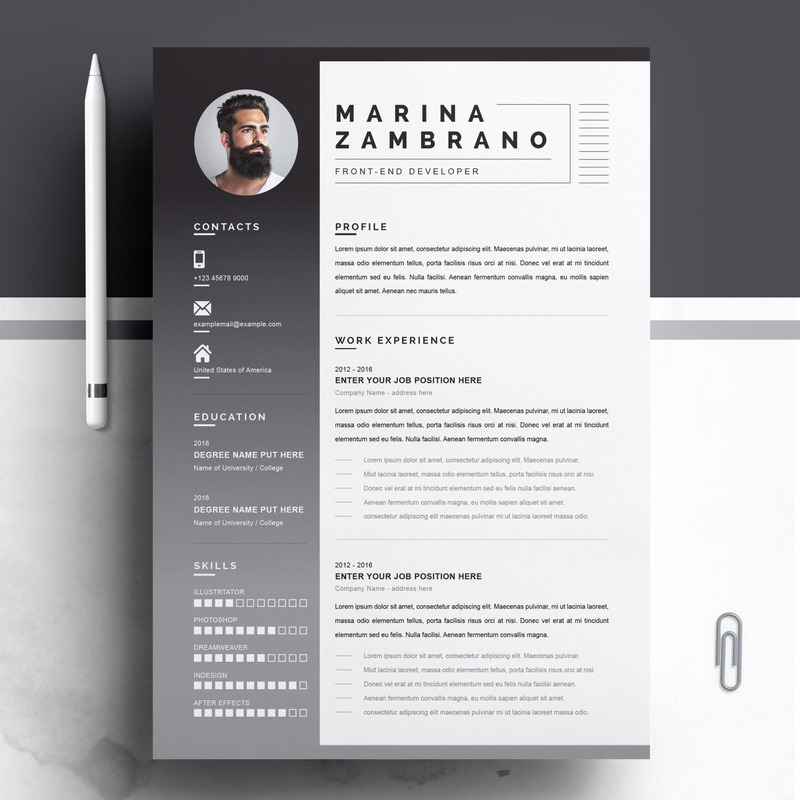 Marina Resume Template #97959 - TemplateMonster