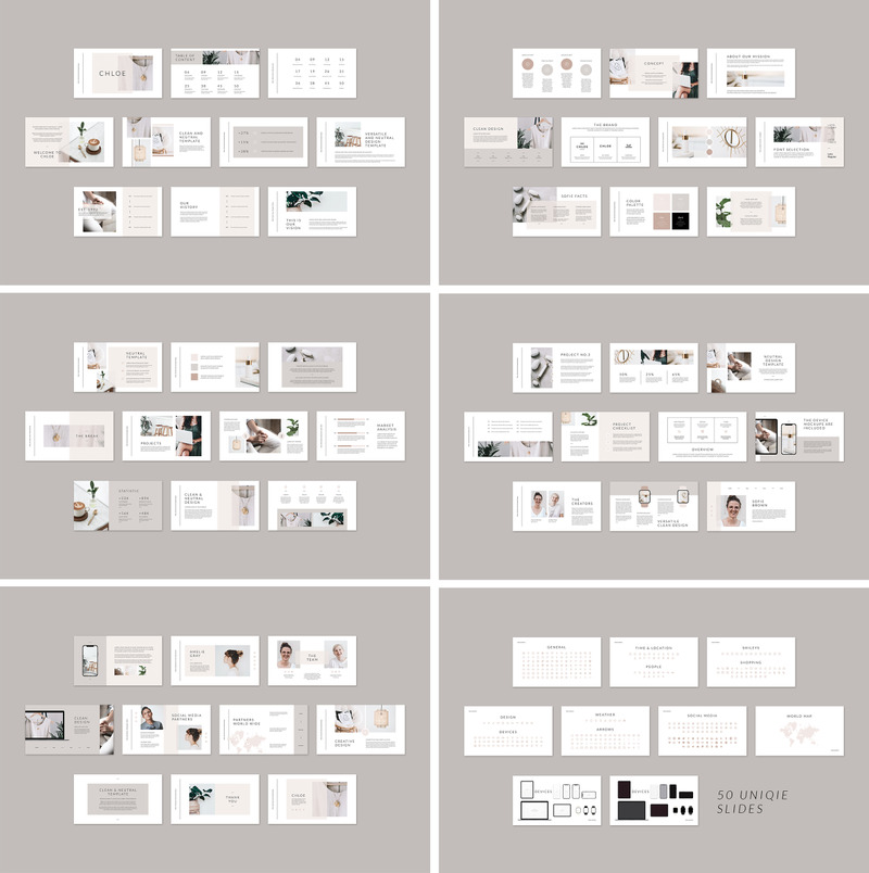 CHLOE Brand Guidelines - Keynote template - TemplateMonster