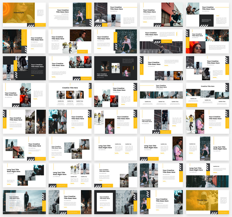 Streetstyle Street Fashion PowerPoint template
