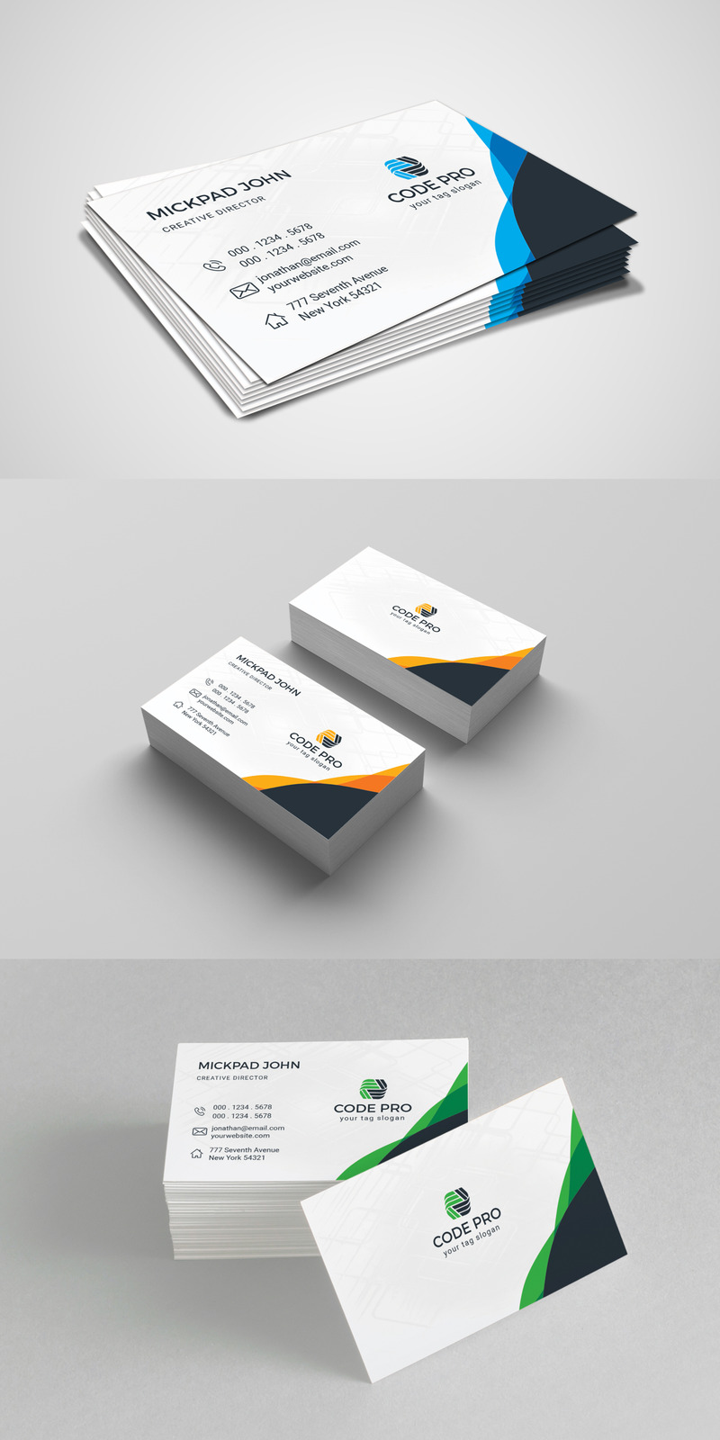 Code Pro Business Card vol. 1 - Corporate Identity Template