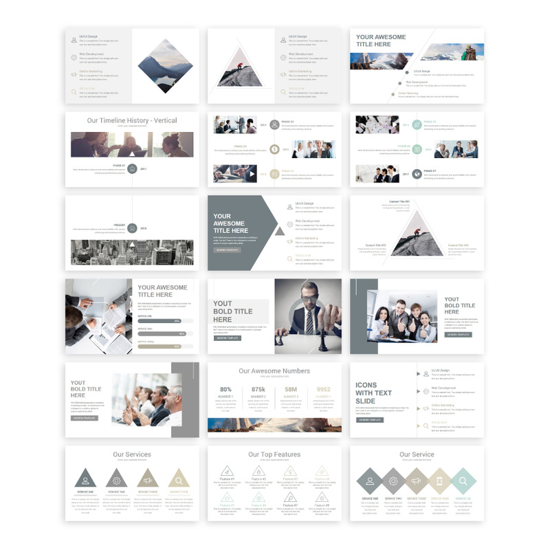 Modern PowerPoint-mall #78460 - TemplateMonster