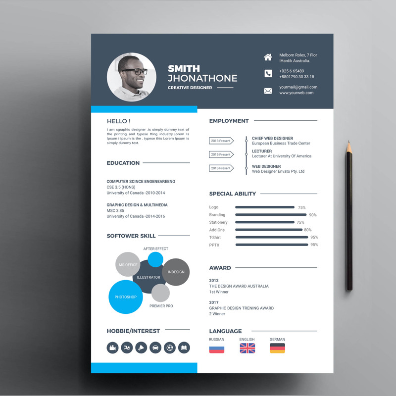 Smith Resume Template #86284 - TemplateMonster