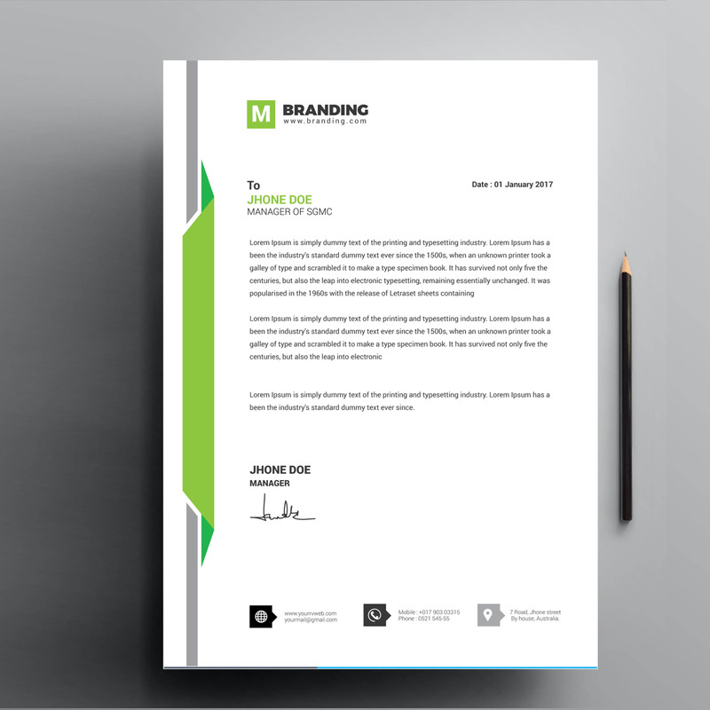 Frame style Letterhead - Corporate Identity Template