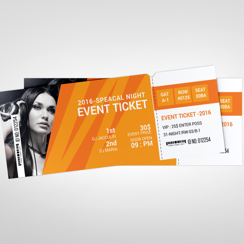Club Ticket - Corporate Identity Template - TemplateMonster
