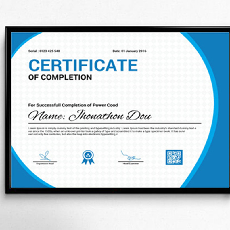 Identity page Certificate Template #97148 - TemplateMonster