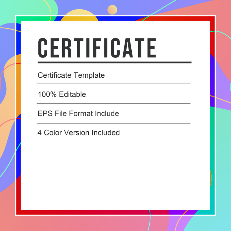 Identity page Certificate Template #97148