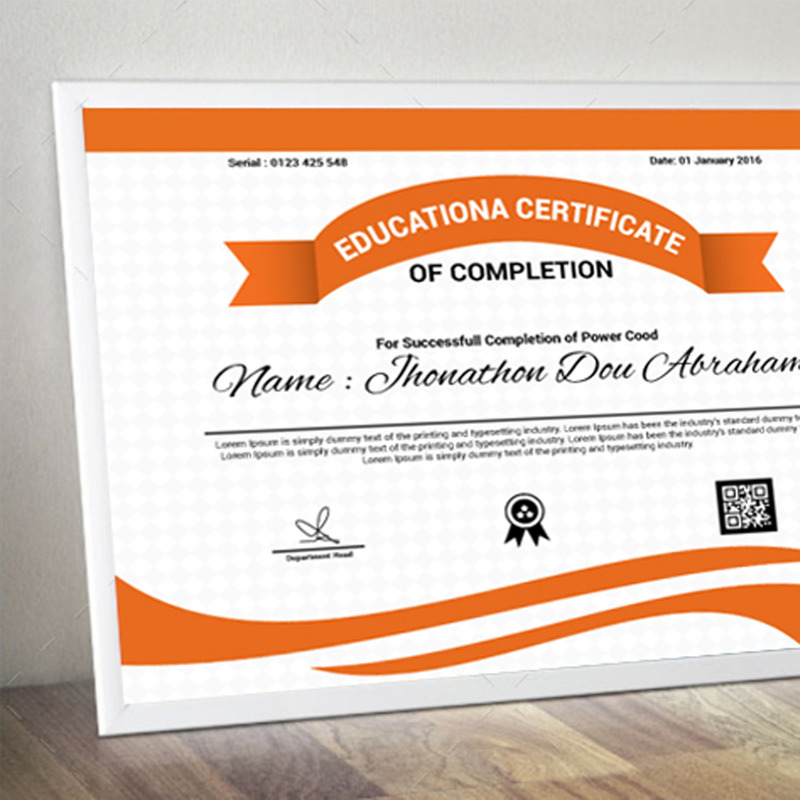 Identity page Certificate Template #97147 - TemplateMonster