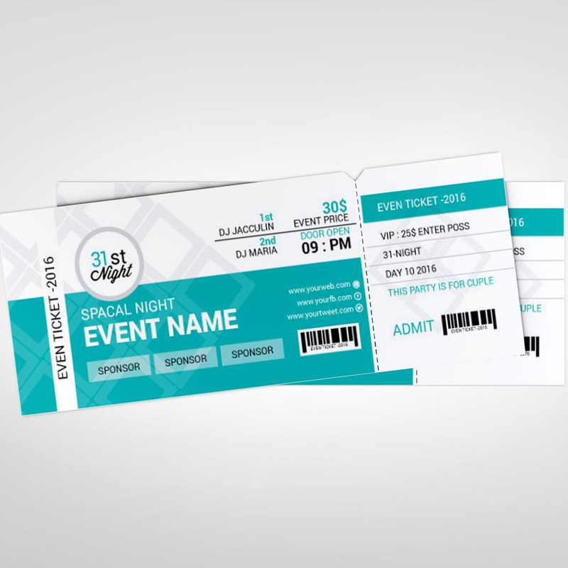Party Event Ticket - Corporate Identity Template