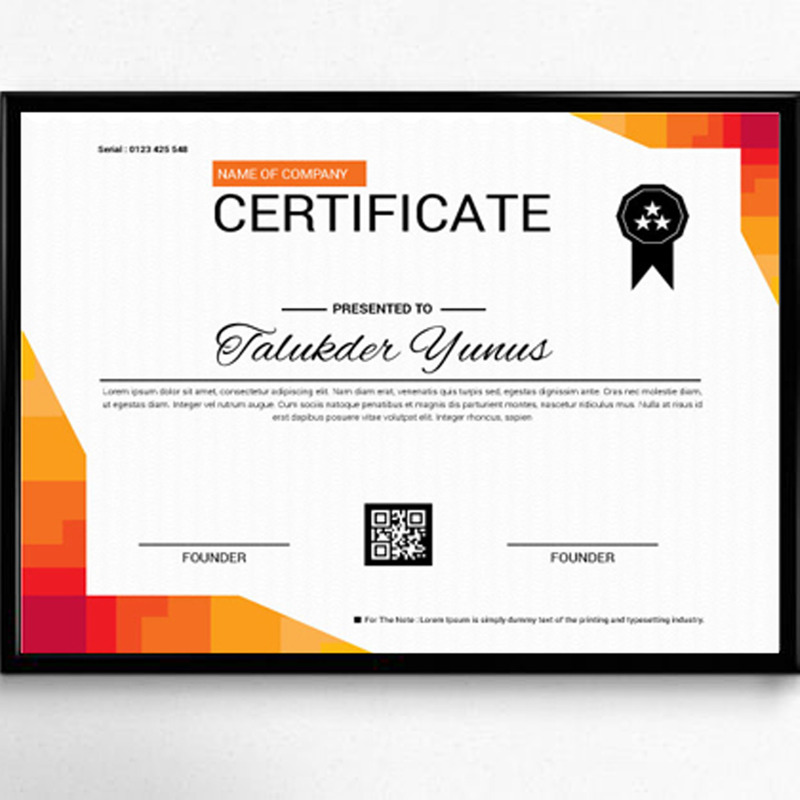 Identity page Certificate Template #97960 - TemplateMonster