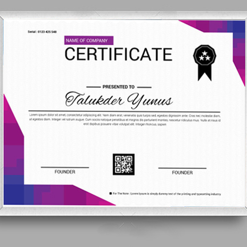 Identity page Certificate Template #97960 - TemplateMonster